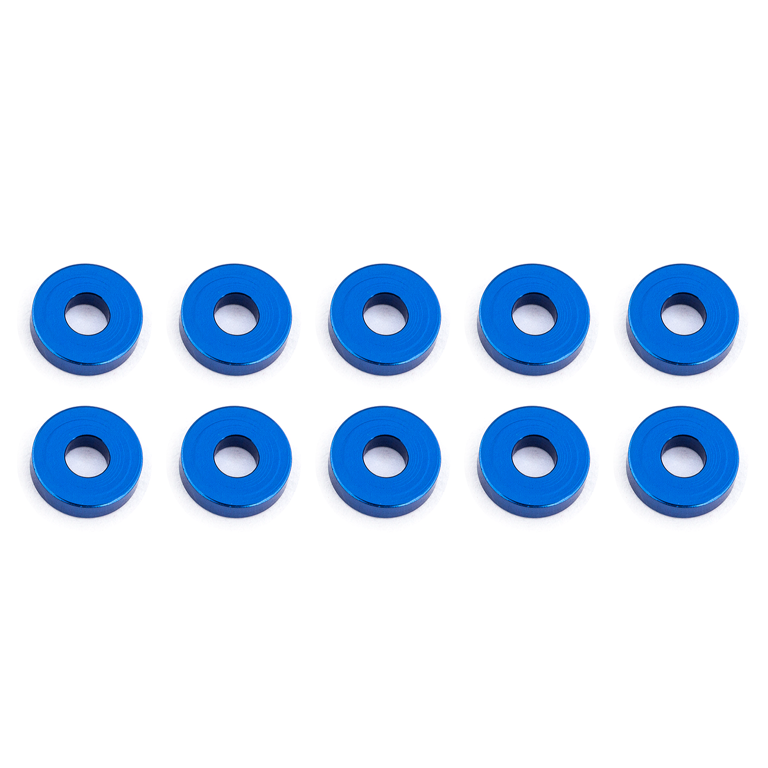 #AS31386 - ASSOCIATED BLUE ALUMINUM BULKHEAD WASHERS 7.8 x 2.0 MM (10) – Atomfire Models